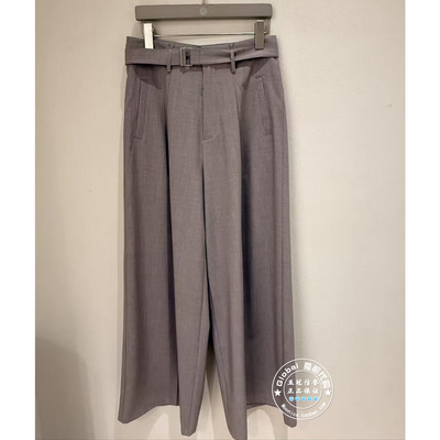 NUTS国内代购 2026夏 纯色高腰腰带简约百搭阔腿休闲裤7240726A1