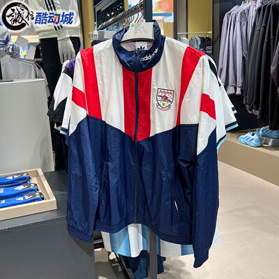 阿迪达斯三叶草男子2026年新款阿森纳足球休闲文化夹克外套KG5119
