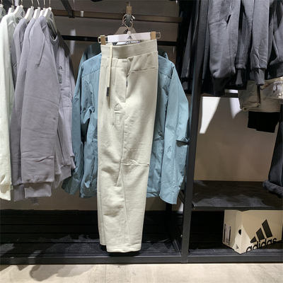 正品Adidas阿迪达斯秋季男子休闲长裤新款宽松针织运动卫裤JE6662
