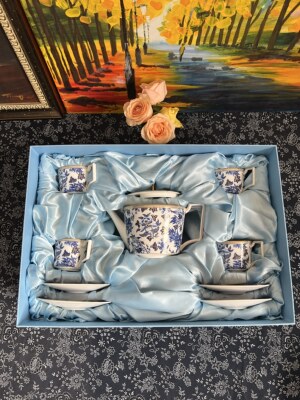 芙蓉骨瓷欧式茶具组合大礼盒