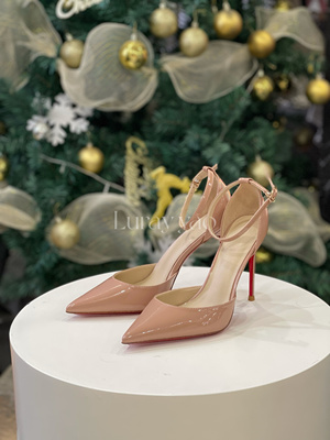 【Luray yao】巨稳！超细跟红底性感浅口中空高跟鞋一字带