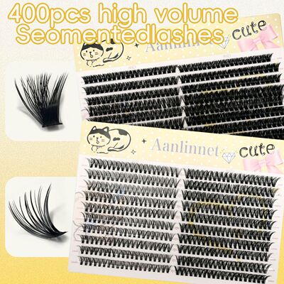跨境DIY亚马逊自嫁接睫毛cluster lashes 分段朵毛浓密款假睫毛