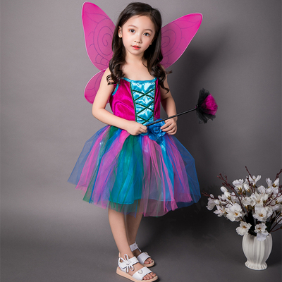 女童cosplay小精灵花仙子表演服