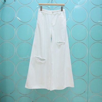 MRER莫乂义 专柜正品春季新款高腰破洞时尚阔腿牛仔裤女R5A72934