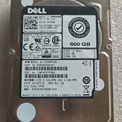 议价0DYDW0 600G 15K SAS 2.5寸可维修