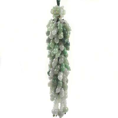 天然翡翠花生车挂寓意早生贵子