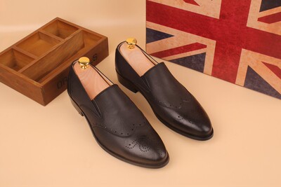 春季brogue英伦黑色潮男尖头皮鞋