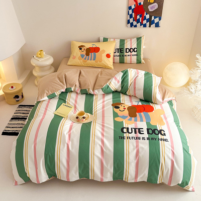 四件套纯棉卡通可爱多巴胺床品