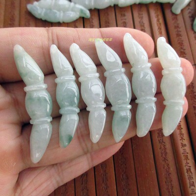 保真玉藕条莲藕节节高手链用坠子20829缅甸天然A货翡翠玉实拍N28