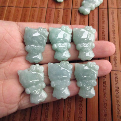 天然a货kitty猫缅甸玉