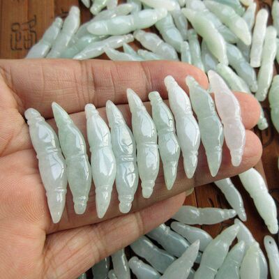 玉藕节节高手链手条手排翡翠A货