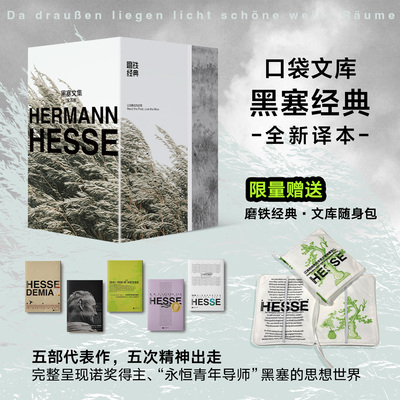 【赠送随身包 全5册】磨铁经典文库系列:黑塞文集 在轮下 悉达多 荒原狼 德米安 克林索尔 世界名著畅销口袋本 磨铁图书正版中文