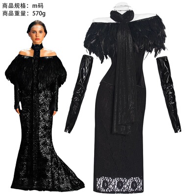 SW星球大战cos服Padme黑色宫廷礼服阿米达拉cosplay万圣节鱼尾裙