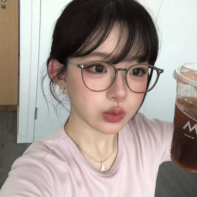 海的潮纯钛版甜蜜乳咖日系镜框