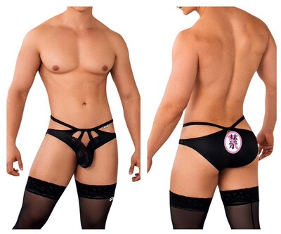 Candyman囊袋蕾丝纹镂空三角裤