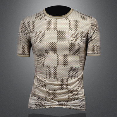 2025夏季欧货 IUIUG轻奢潮流刺绣丝光棉短袖t恤男 D320-88106-P75