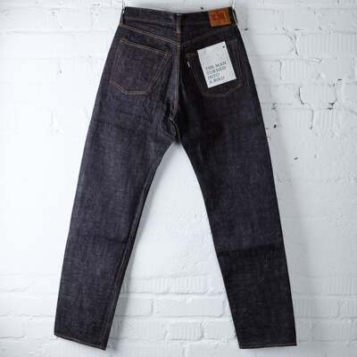 OmotoDenim15.5盎司靛蓝染色Slub-nep0611丹宁牛仔裤现代直筒版型