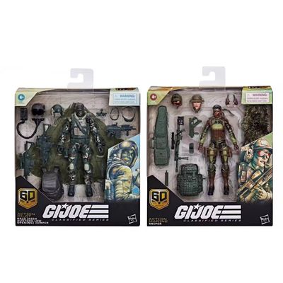 GIJOE特种部队绝密系列60周年限定版空降兵女狙击手6寸可动人偶