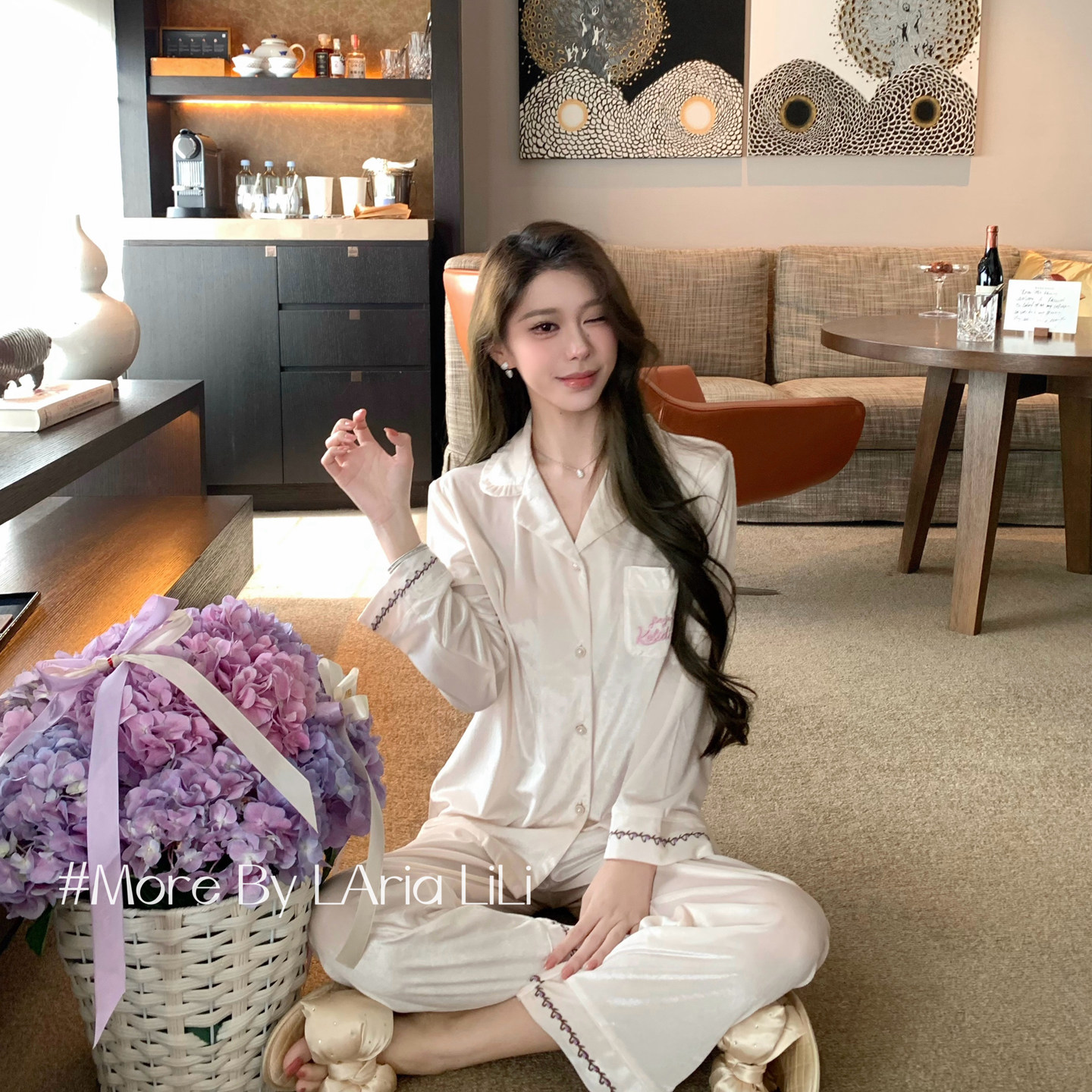 LAria爱丽丝 睡衣女金丝绒少女秋冬款2026新款家居服秋季花边套装