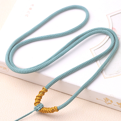手工编织挂脖绳翡翠黄金项链绳