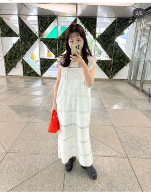 甜美直筒型混纺纯色系带两穿