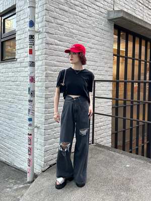 短袖休闲百搭常规刺绣花朵