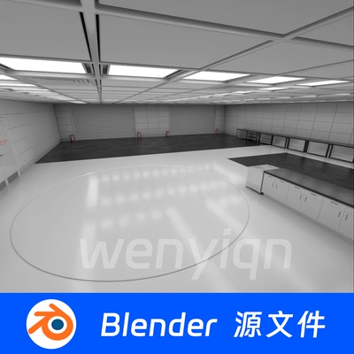汽车展厅车库停车场仓库工厂灯光4S店展示Blender场景模型2433