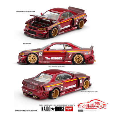 MINIGTKAIDO尼桑GTR田宫R34车模
