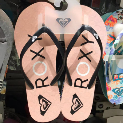 现货ROXY夏季新黑凉拖鞋简约