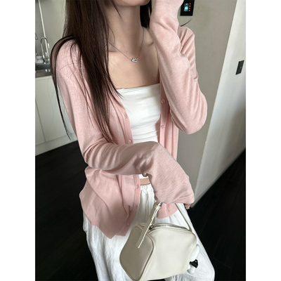 superniniyy 原生松弛&羊毛天丝开衫细腻柔软简约防晒衫上衣女夏