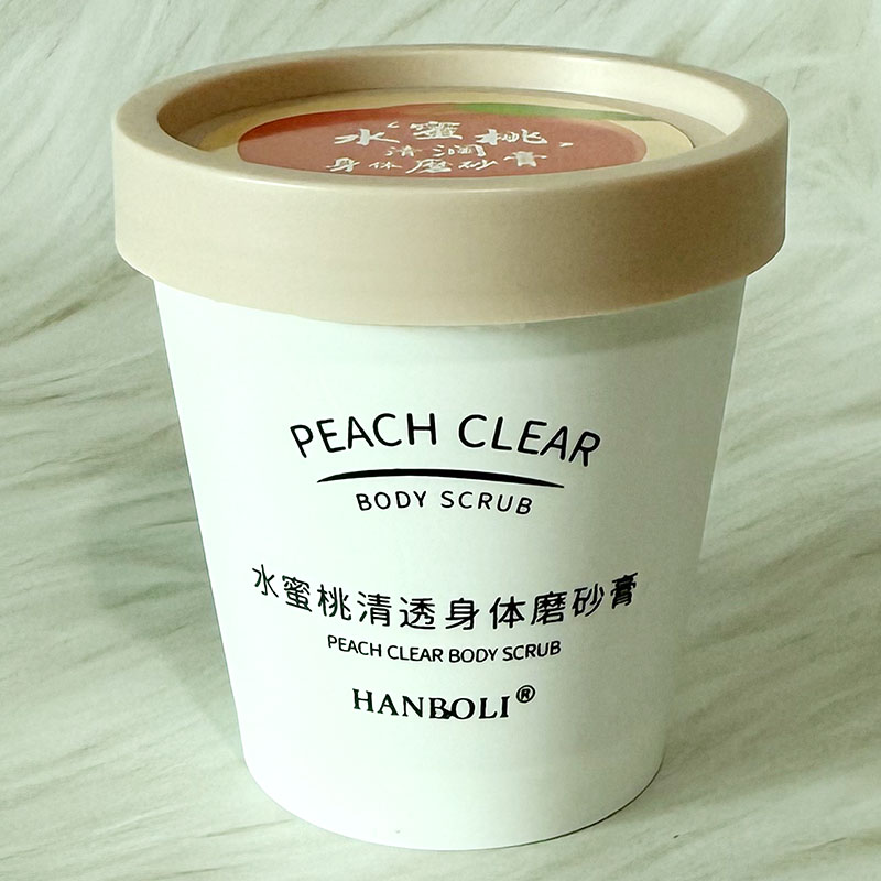 HANBOLI水蜜桃清透身体磨砂膏嫩白全身美多角质死皮日常清洁护理