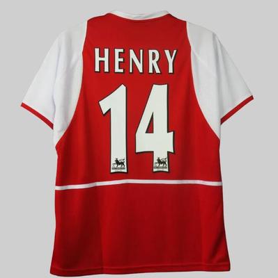 02 04 Retro HENRY Bergkamp Soccer Vintage Jerseys