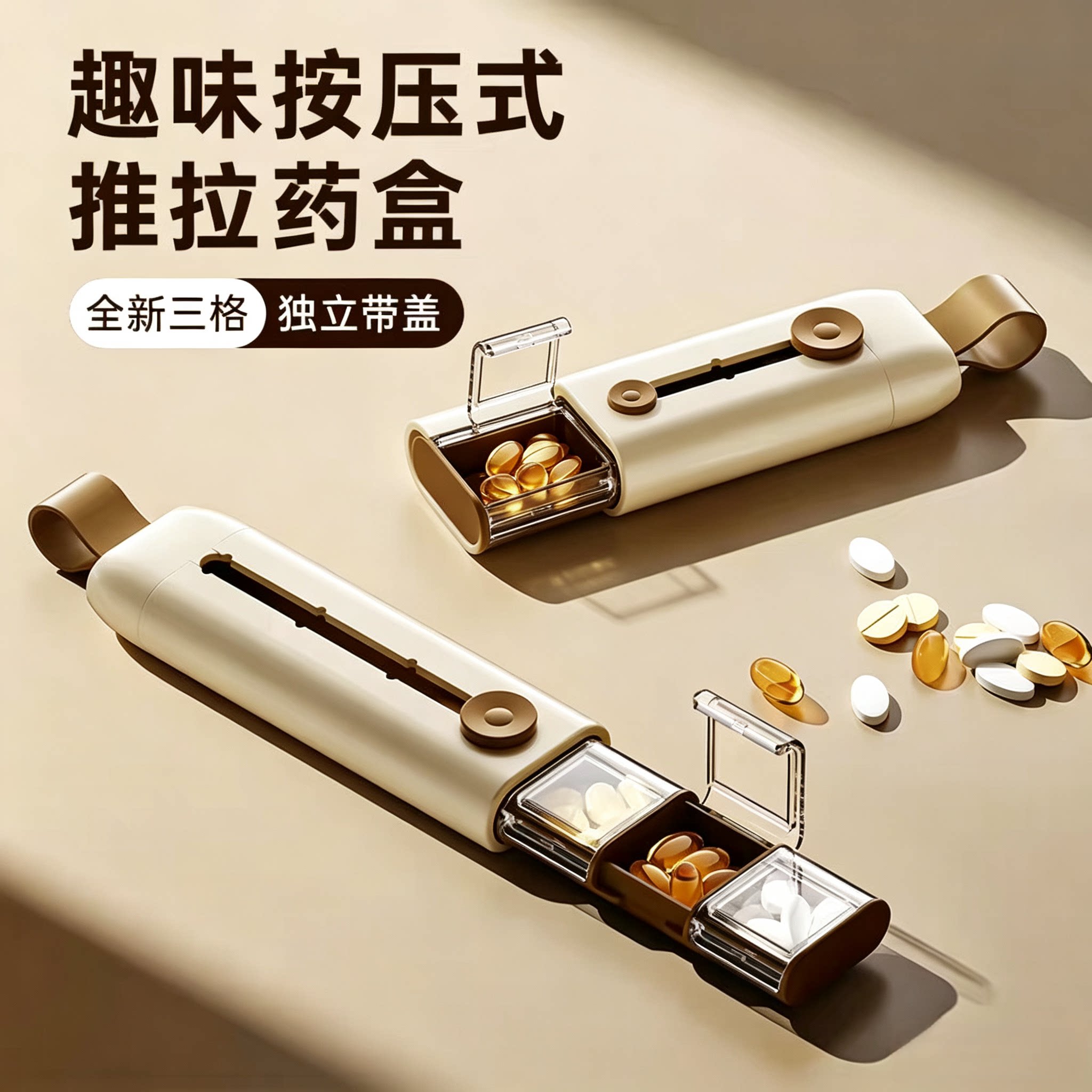 新型药盒饭前饭后一日三餐医用型便携式食品级随身密封防潮分装盒