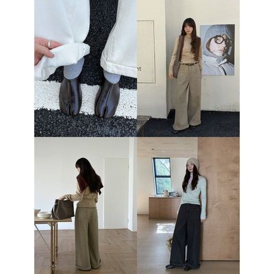 ICC爆款延续加厚宝宝绒极简阔腿