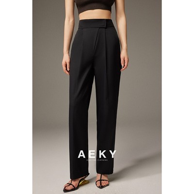 纤依百秀【AE】高端系列日本进口6A级立裁可机洗九分羊毛西裤8007