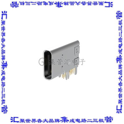 GSB1C912140FSHR 连接器接插件USB2.0, TYPE C, UPRIGHT, DUAL RO