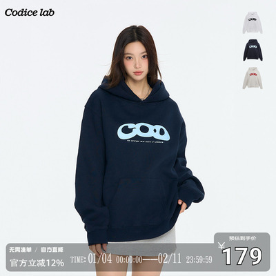 codice字母印花潮卫衣