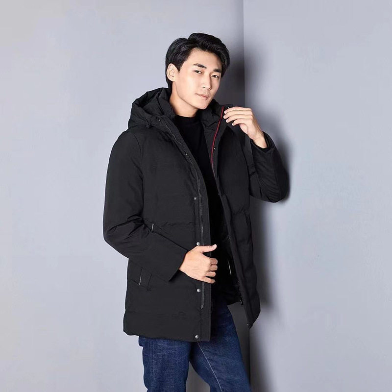 戈德堡时尚连帽加厚保暖羽绒外套 冬季新品中长款羽绒服男