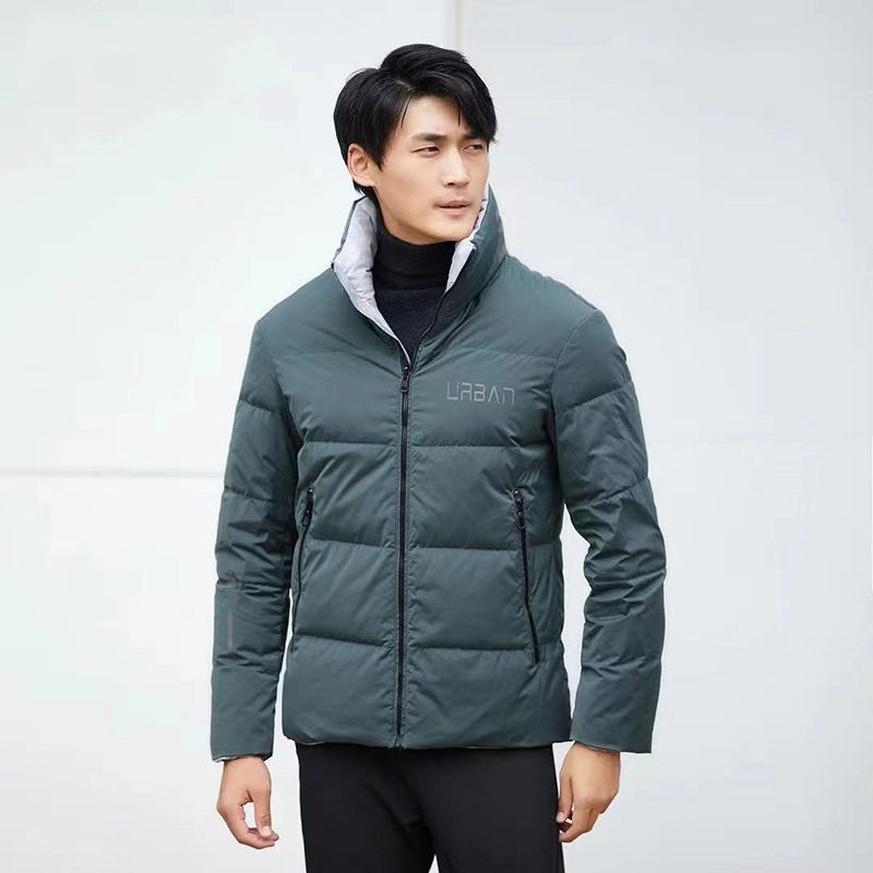 戈德堡立领双面穿轻便保暖男士羽绒服2021冬季新品短款羽绒外套男