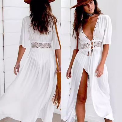 2026 Women's Lace-up Long Shawl Cardigan Jacket
