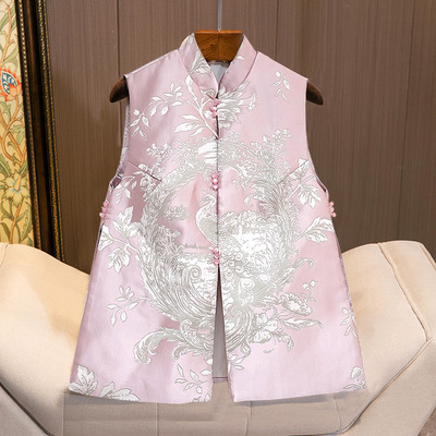 Chinese Style Vest Women's 2026 Young Jacquard Embroidered P