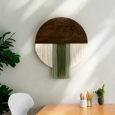 Ins Retro Style Wall Decoration Round Hand-woven Tapestry Ho