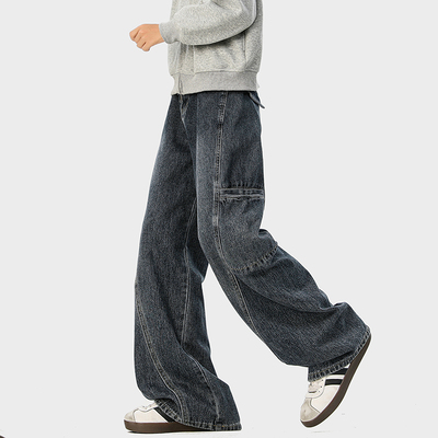 A410-K6323-P55限价89-流行水洗复古牛仔裤-280g左右 牛仔面料