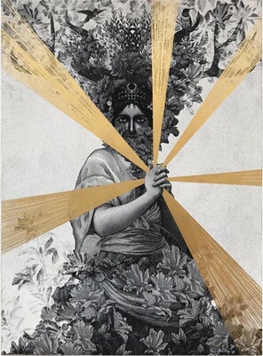  超现实主义艺术家 Dan Hillier 赞美女神 限量版画 大地宇宙能