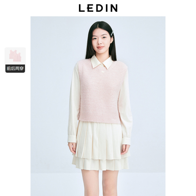 【商场同款】乐町两面穿线背心冬季针织毛衫C1EFE4F02