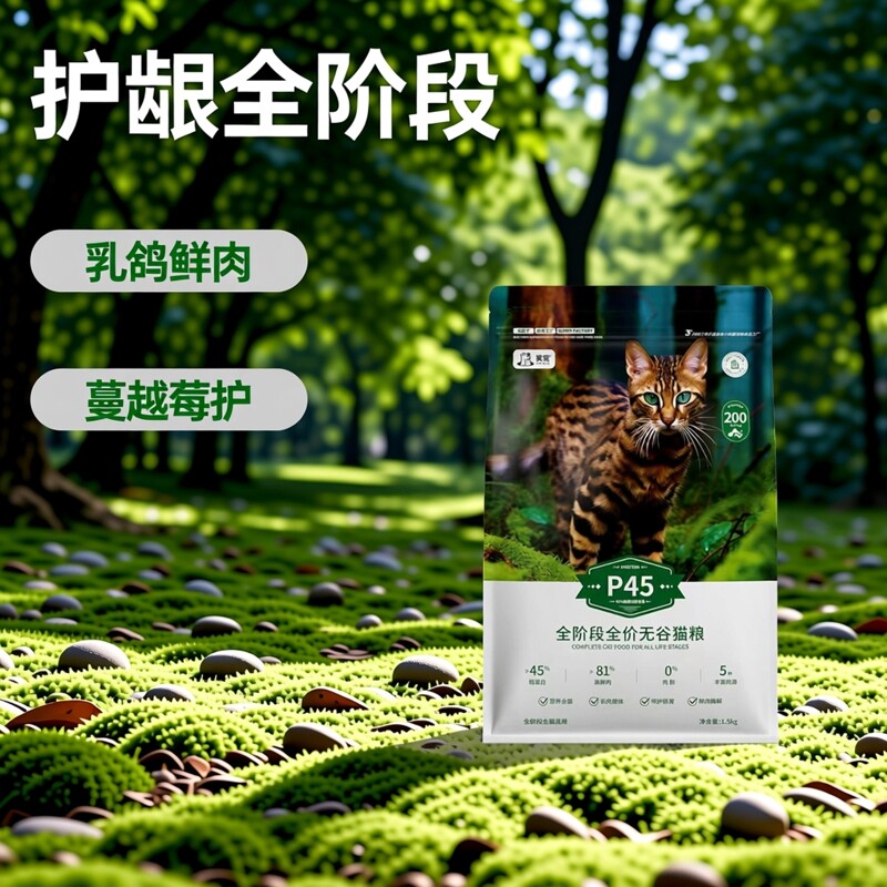 笑宠P25-P45全价猫粮全阶段鲜肉配方鱼油猫主粮