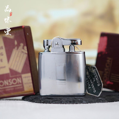 1940年英国RONSON朗森酒桶机纯铜煤油古董打火机手感厚重经典烟具