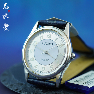 全新绝版日本原装lucero卢赛罗925纯银手表腕表典雅皮革表带复古