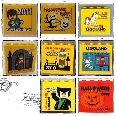 乐高Lego 30144pb 2*4*3 限量 绝版 印刷砖 2005 2010 2011