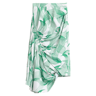 Pushbutton 春夏款女士度假风不对称半身裙银泰百货精品 301596